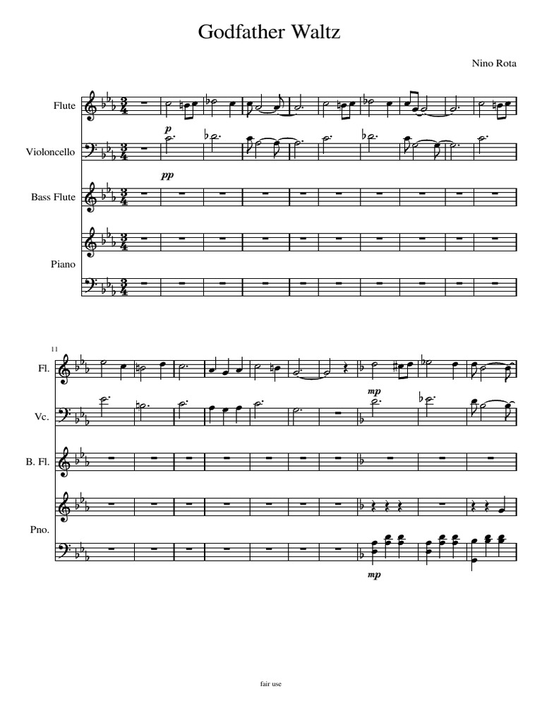 Godfather Waltz Pdf String Instruments