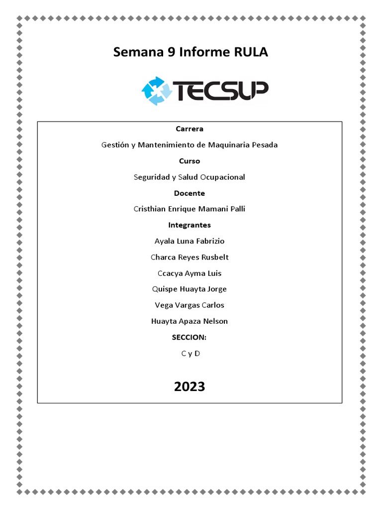 Introducción RULA | PDF | Factores humanos y ergonomía | Seguridad y ...