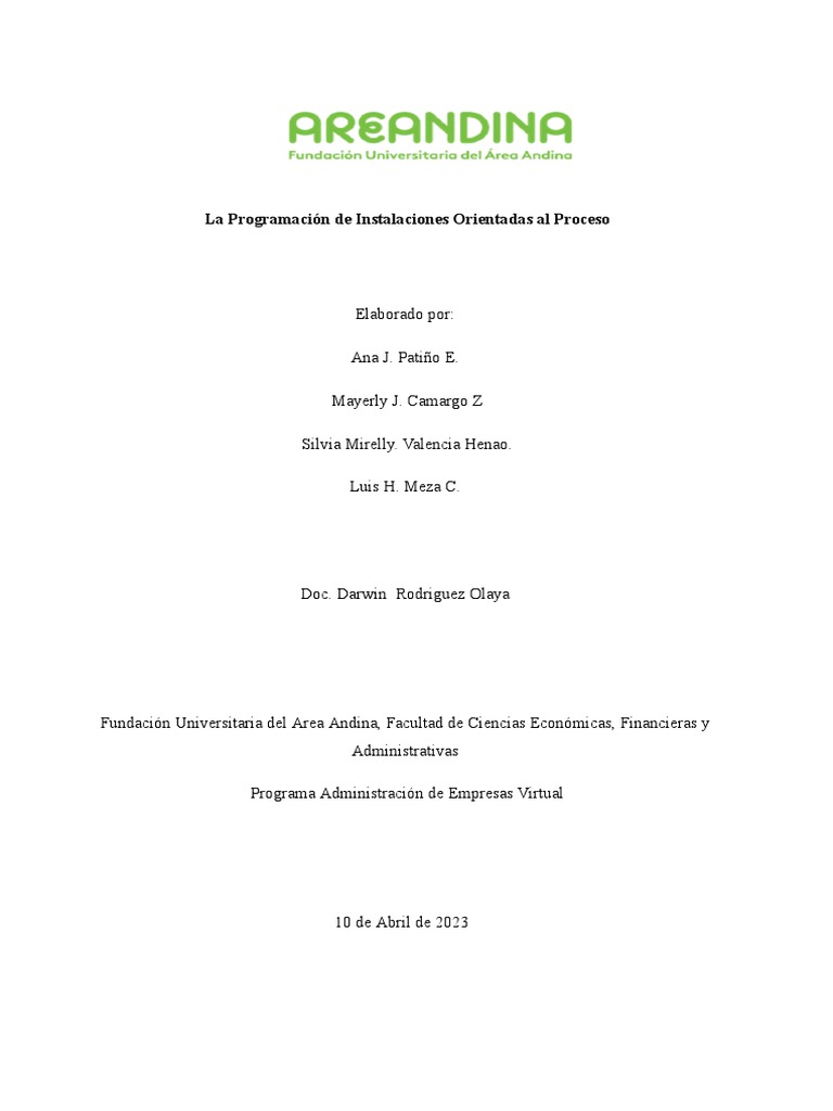 Eje 4 Gestion de Operaciones | PDF | Planificación | Programación de computadoras