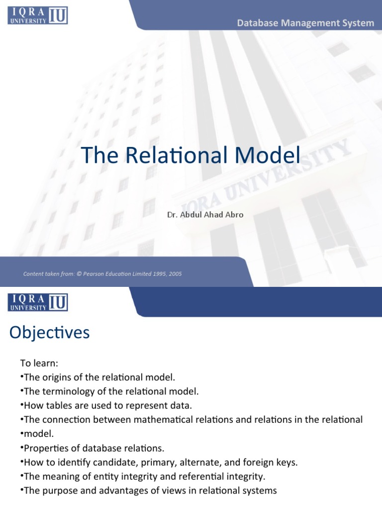 W3. The Relational Model | PDF | Relational Model | Relational Database