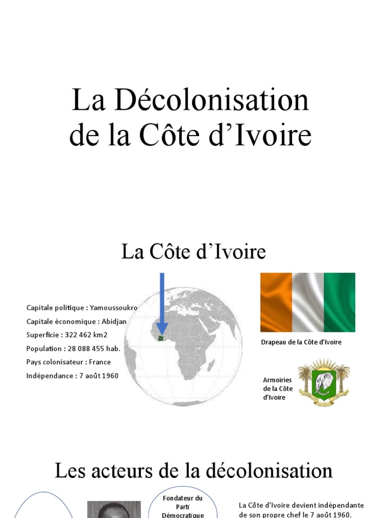 Décolonisation Côte D'ivoire Diapo | PDF