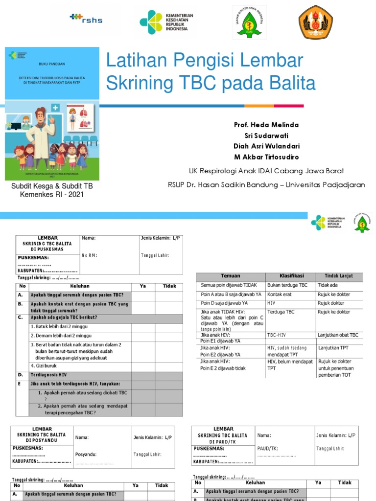 Latihan Pengisi Lembar Skrining TBC Pada Balita | PDF