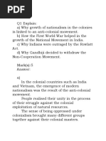 Nationalism in India - Answer Key (Worksheet 1) | PDF | Mahatma Gandhi