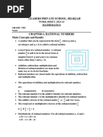 NCERT Class8 Rational Numbers Worksheet | PDF