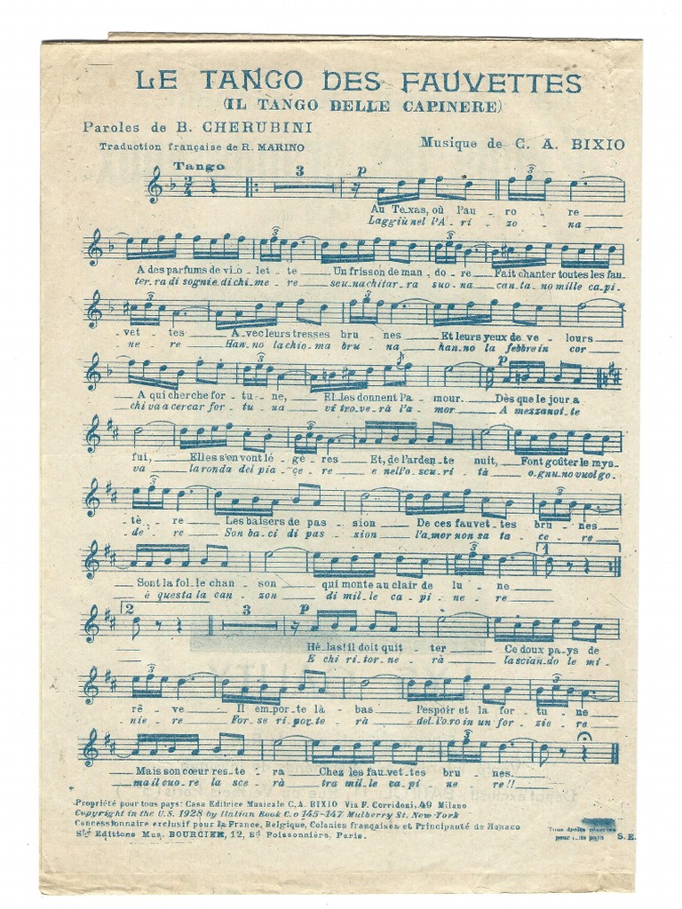 Cesare Andrea Bixio & Bruno Cherubini & Robert Marino - Le Tango Des ...