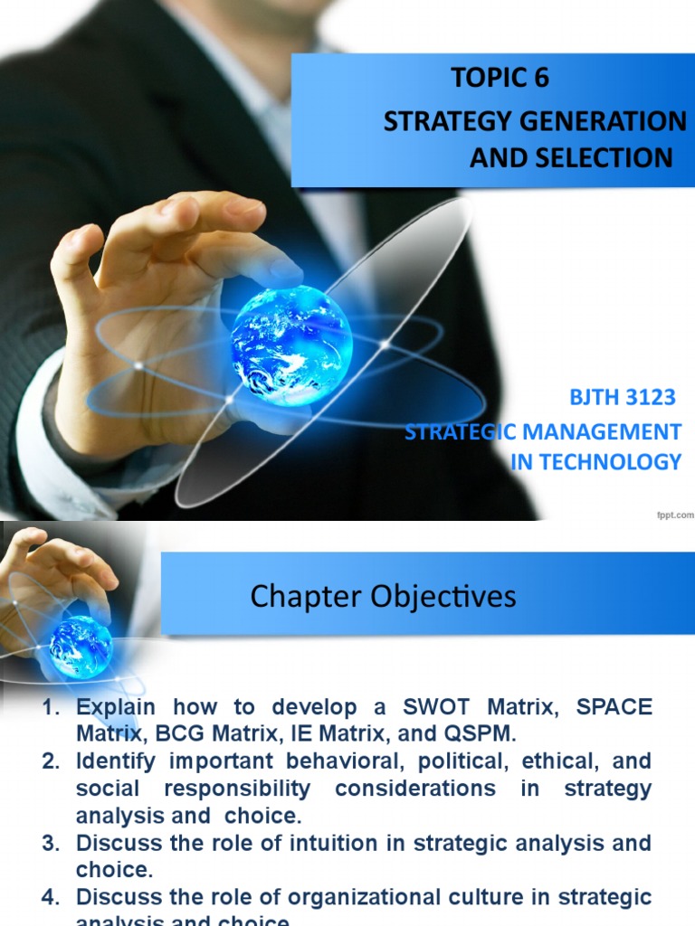 Topic 5 Strategy Formulation 3 (Strategy Generation Selection) | PDF ...