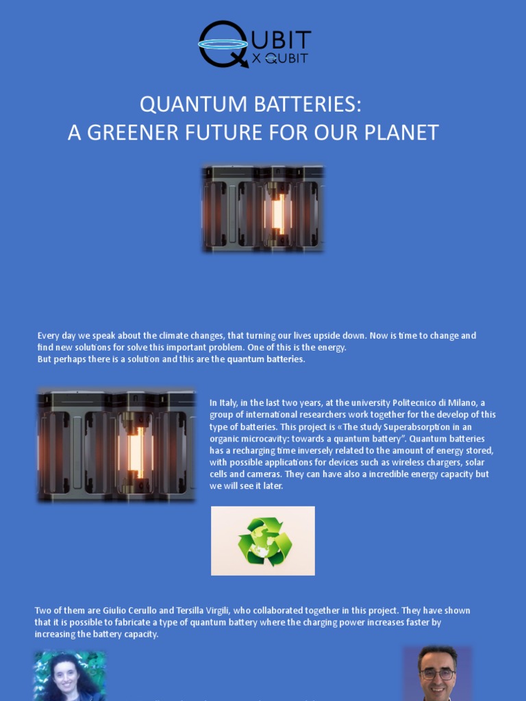 Quantum Batteries | PDF | Quantum Computing | Physical Sciences