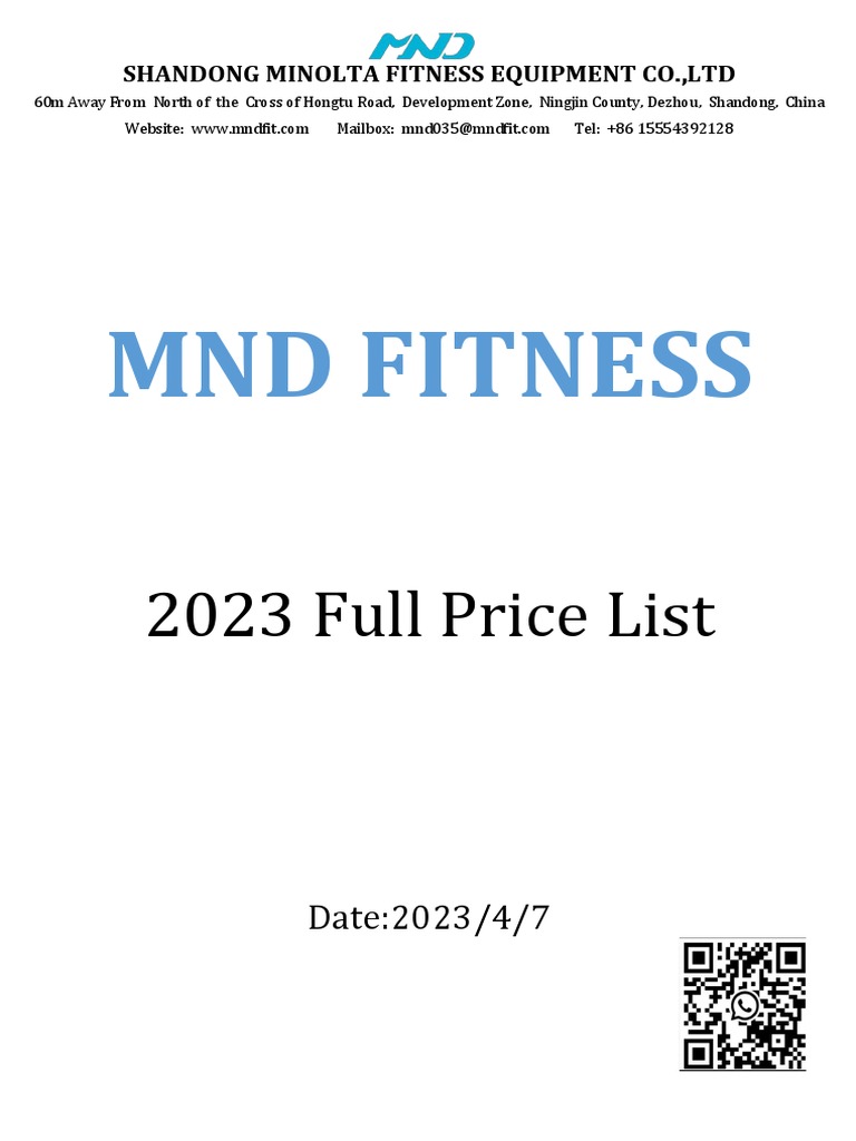 MND FITNESS Full Price List 2023 Gimnacio | Download Free PDF | Mains ...