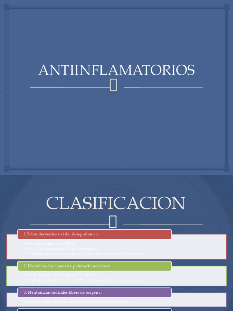 ANTIINFLAMATORIOS | PDF | Droga anti-inflamatoria libre de esteroides ...
