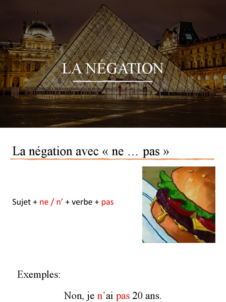 La Négation en Français: Guide Pratique | PDF | Arts du langage et ...