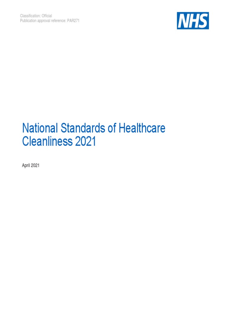B0271 National Standards of Healthcare Cleanliness 2021 | PDF | Health ...