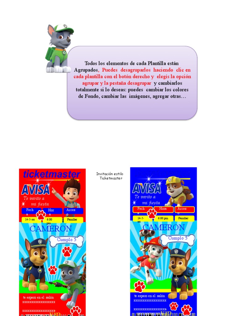 Kit Paw Patrol - ppt-1 | PDF | Postres