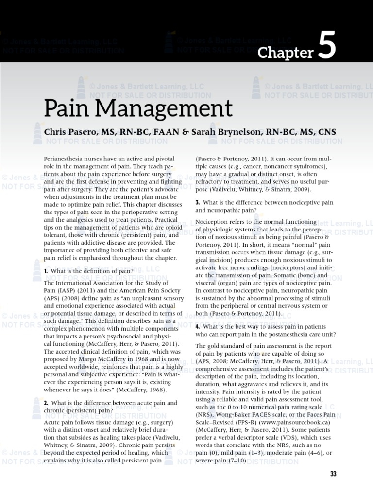 Stannard Chapter5 | PDF | Analgesic | Pain