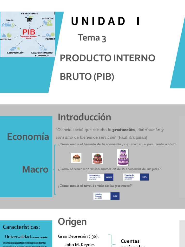 Tema 4 Definicion PIB y Metodos de Calculo 202251 | PDF | Producto Interno Bruto | Valor añadido