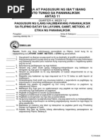 4TH QUARTER Module PAGBASA-PAGSUSURI (Week1&2) | PDF