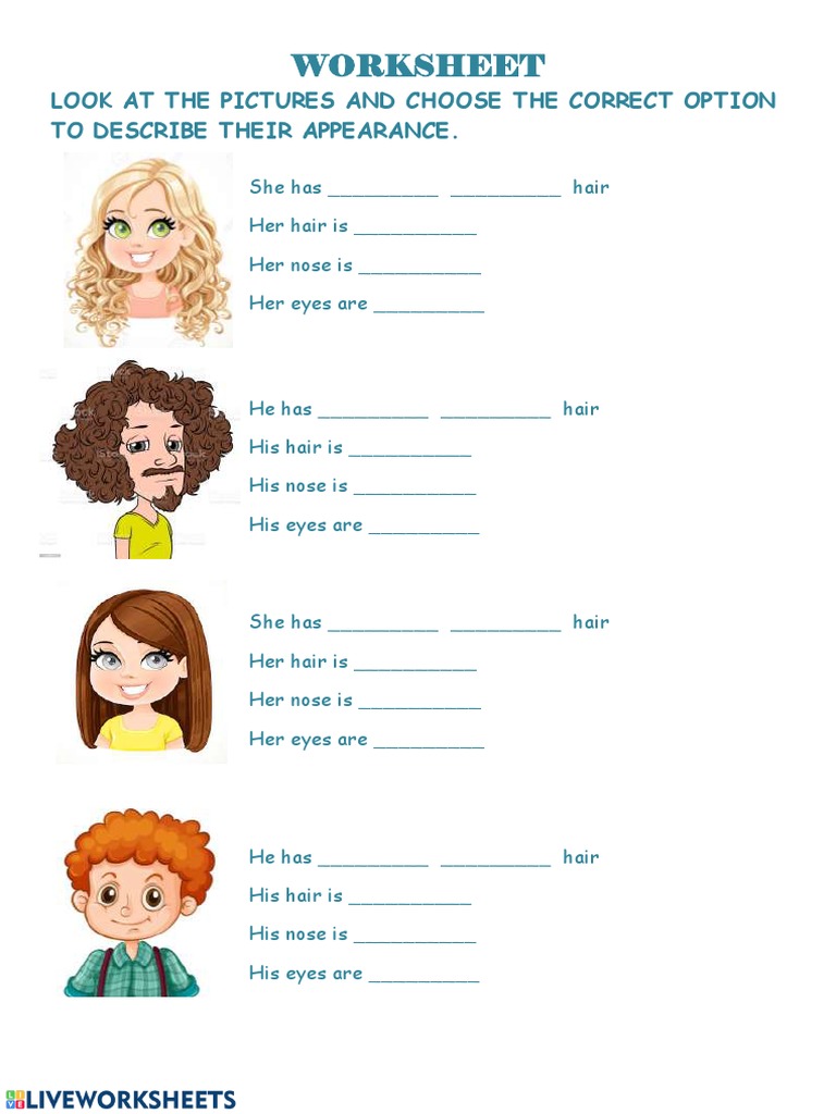 Appearance Description Worksheet | PDF
