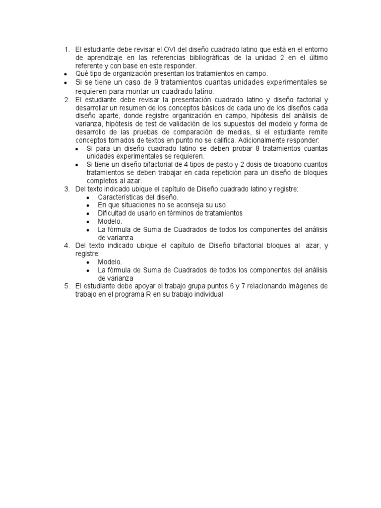 Preguntas Tarea 3 Diseño Experimental. | PDF