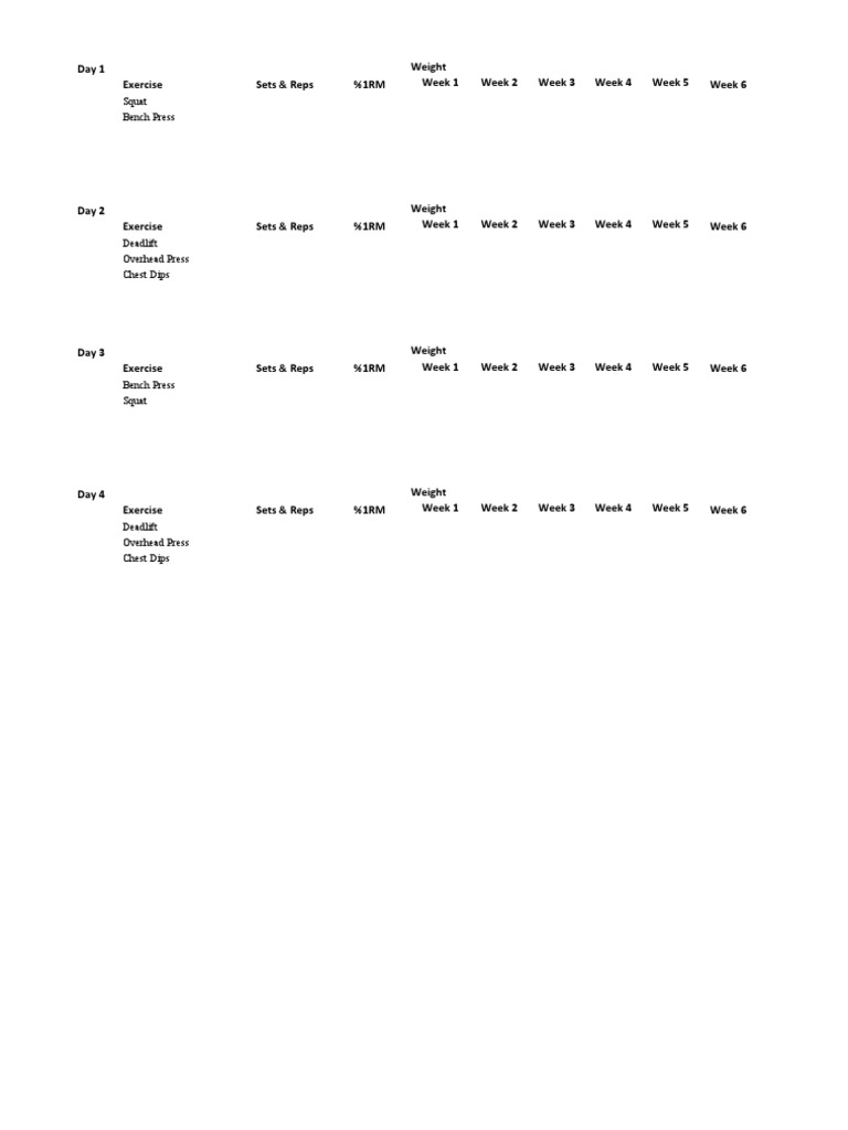 Workout Tracker for Strength Training | PDF
