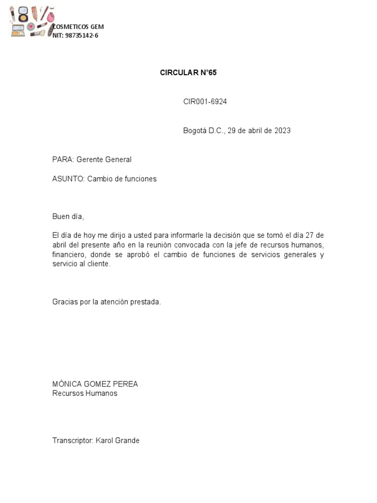 Circular Bloque Extremo | PDF