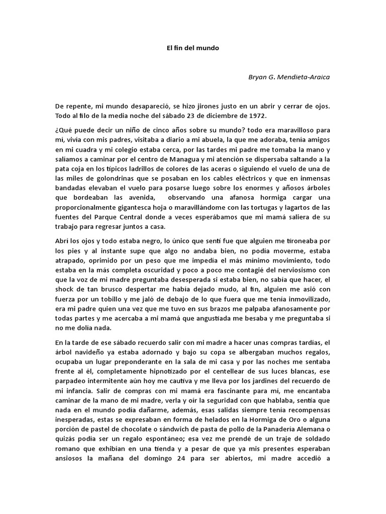 El Fin Del Mundo | PDF
