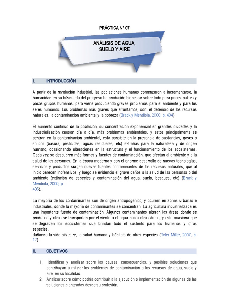 Práctica #7 | PDF | Contaminación | Entorno natural