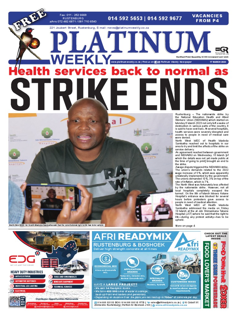 Platinum Weekly - 17 March 2023 - Rustenburg Newspaper | PDF