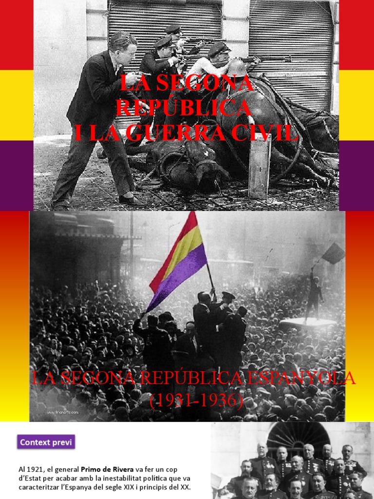 Unitat 7 La Segona República I La Guerra Civil | PDF