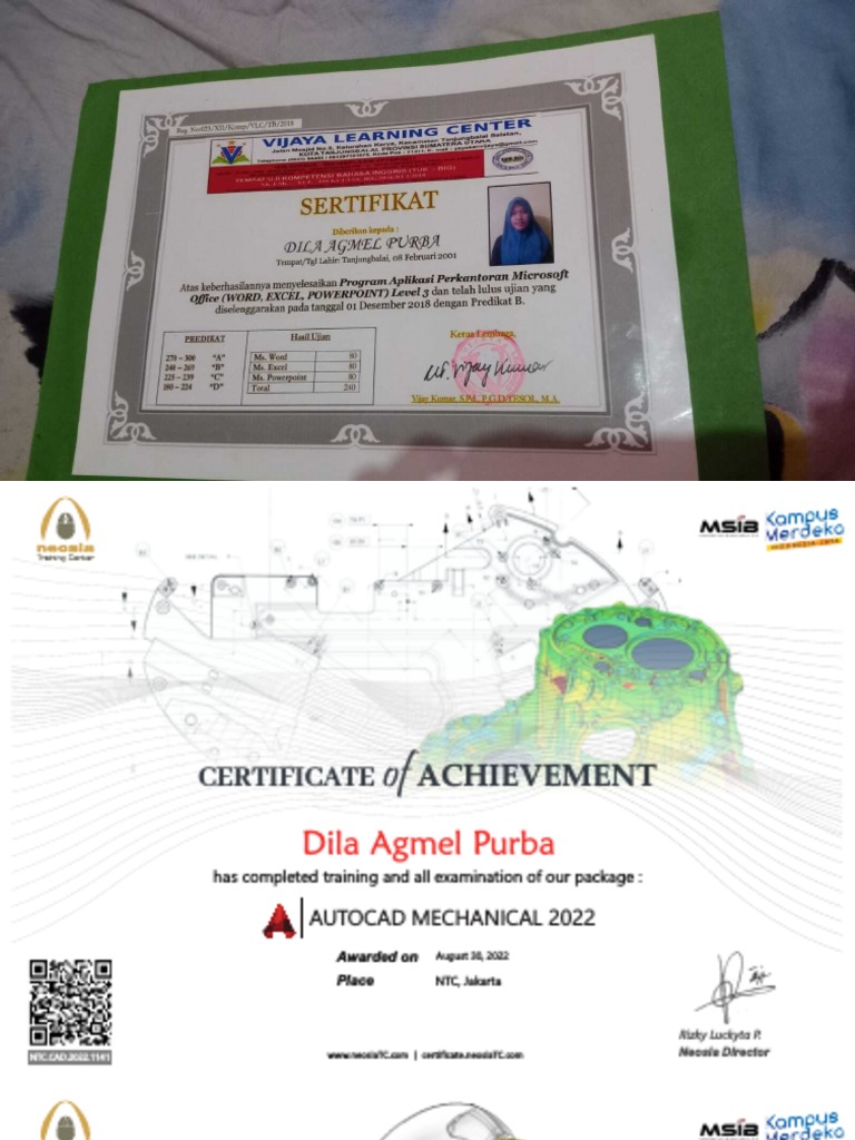 Sertifikat New | PDF | Computer Aided Design | Autodesk