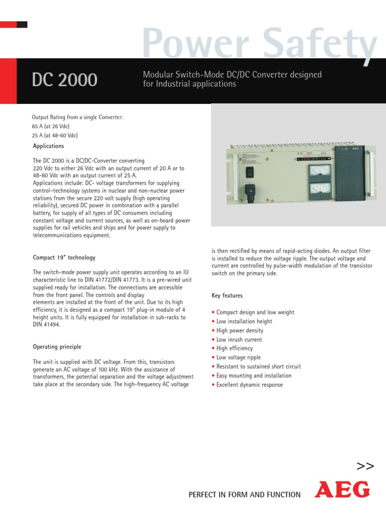 DC 2000 Modular DC/DC Converter | PDF | Direct Current | Power Supply