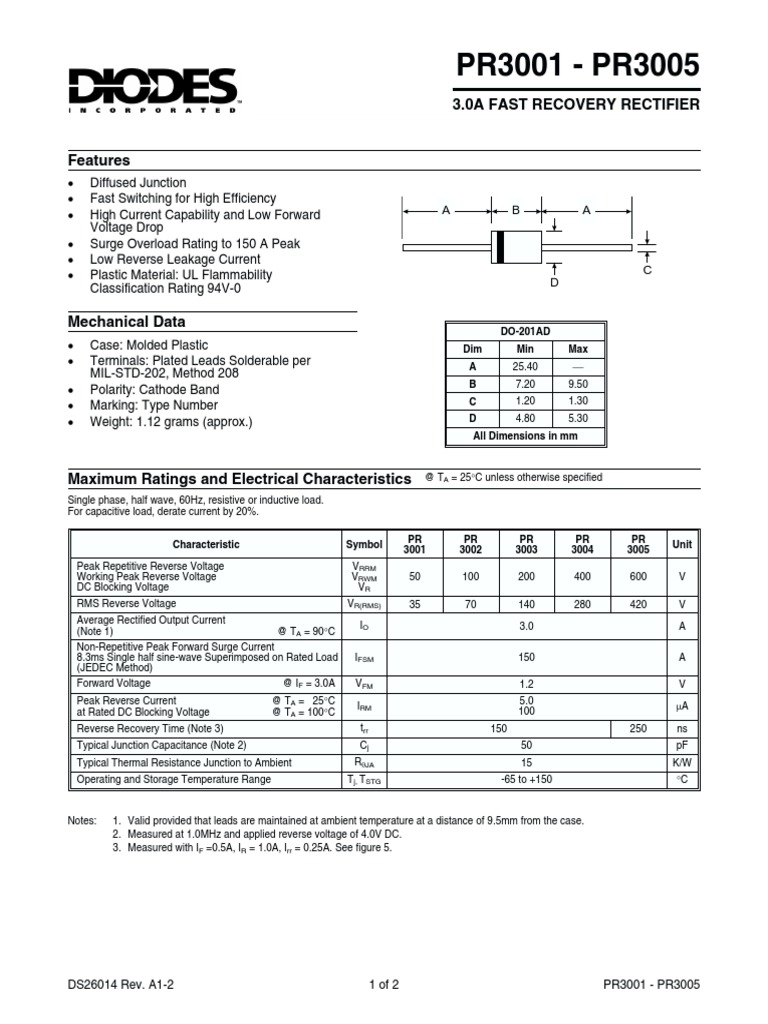 PR 3002 | PDF | Rectifier | Electrical Components