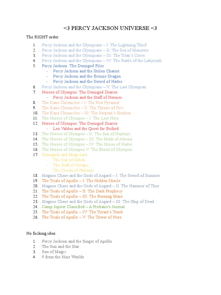 1-Percy Jackson Universe | PDF