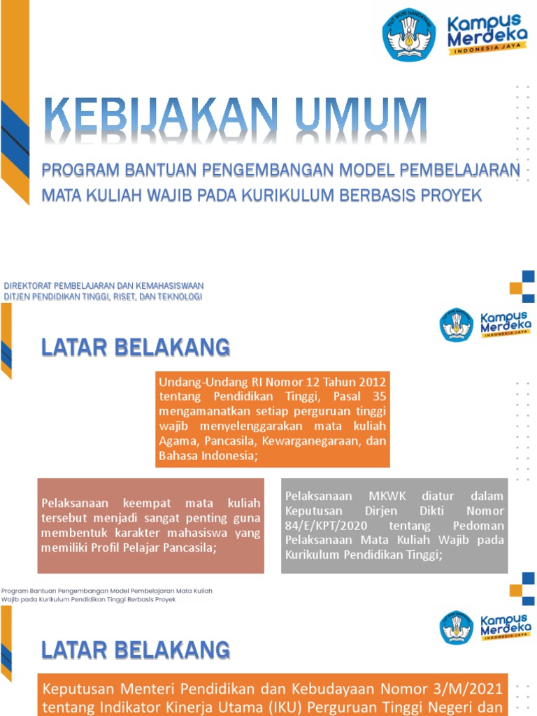 Materi 1 - Paparan Kebijakan Umum Program Bantuan Pengembangan Model ... Materi 1 - Paparan Kebijakan Umum Program Bantuan Pengembangan Model ...