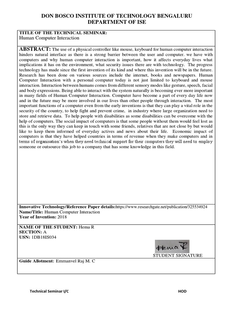 Human Computer Interaction | PDF | Human–Computer Interaction | Information Technology