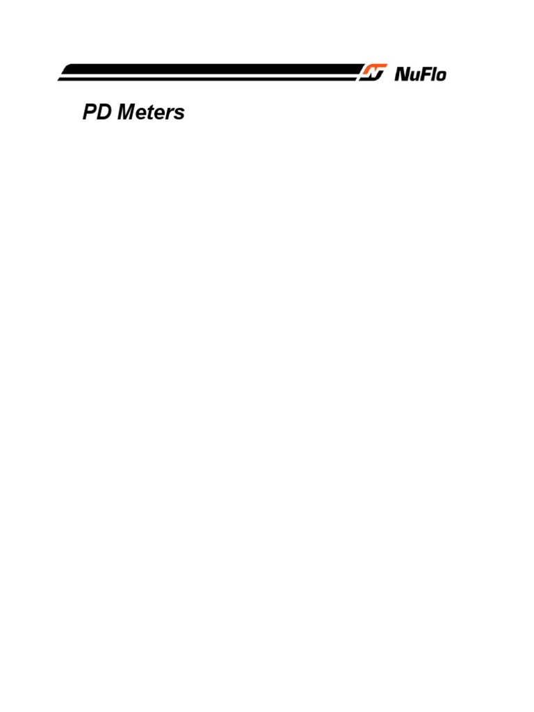 PD Meters | PDF | Flow Measurement | Liquids