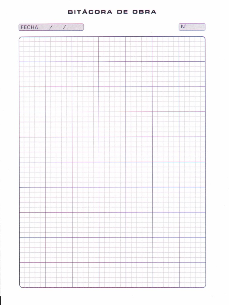 FORMATO HOJA DE BITACORA DE OBRA | PDF