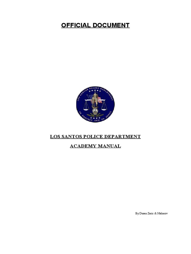 LSPD Police Academy Manual | PDF