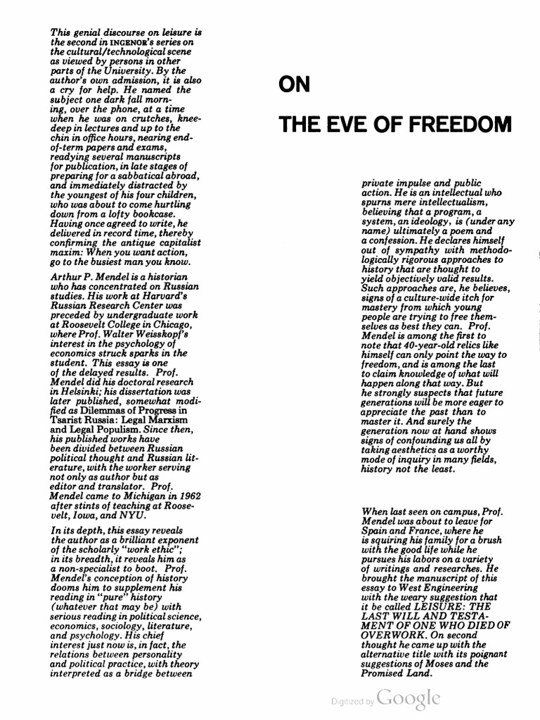 Ingenor 4 - Arthur Mendel | PDF | Karl Marx | Marx's Theory Of Alienation