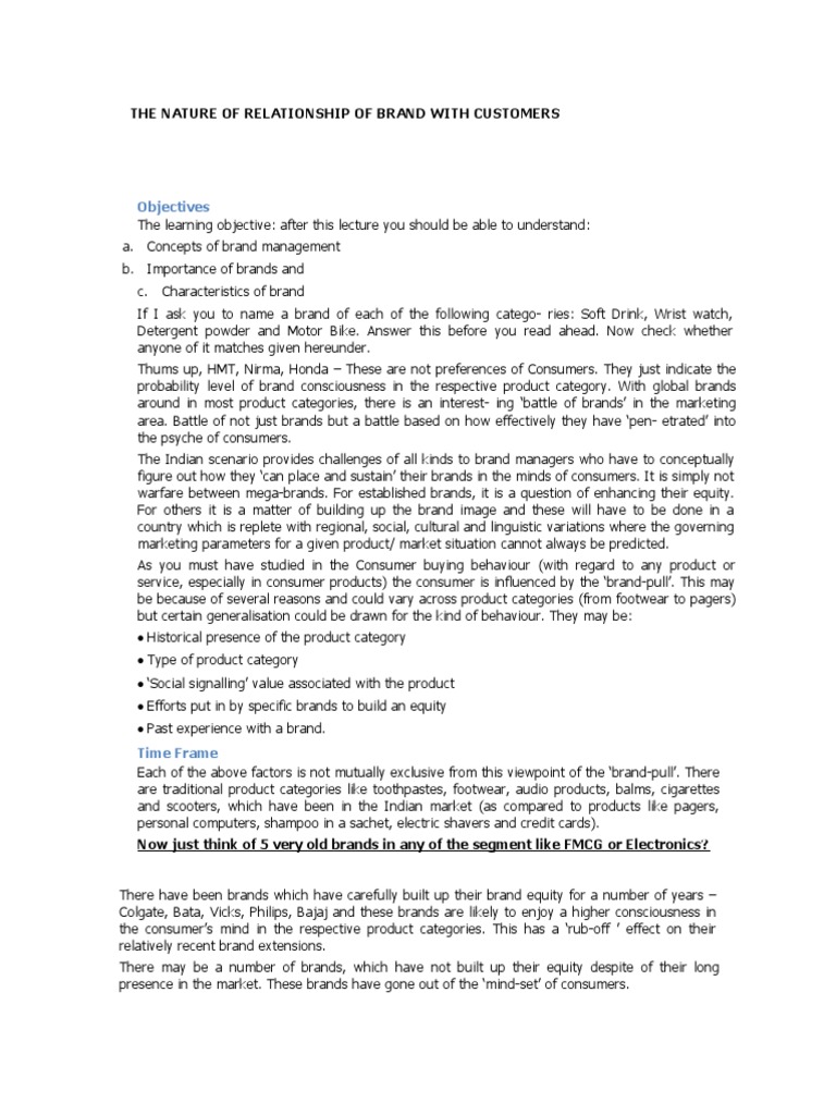 Brand Relationships and Customer Impact | PDF | Brand | Marketing
