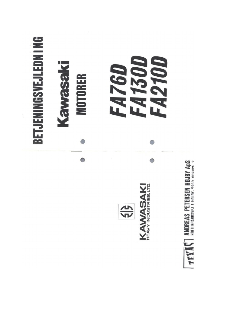 Kawasaki FA76D FA130D FA210D | PDF