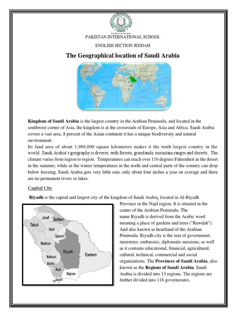 Y8 FIRST TERM Geoghraphy | PDF | Arabian Peninsula | Saudi Arabia
