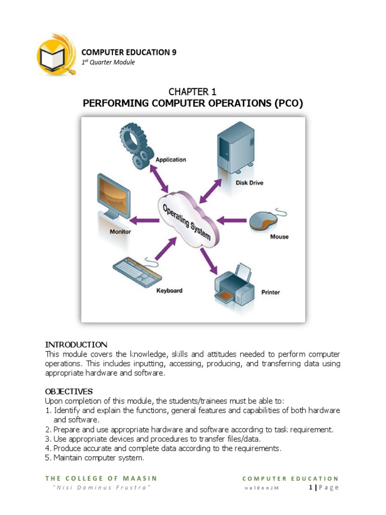Chapter 1 Performing Computer Operations | PDF