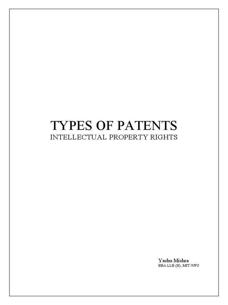 Types of Patents | PDF | Law | Art
