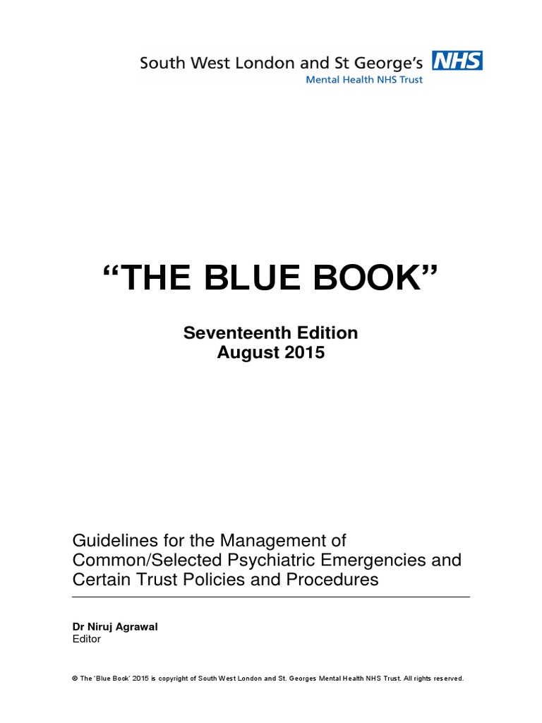 The Management of Common and Selected Psychiatric Emergencies | PDF ...