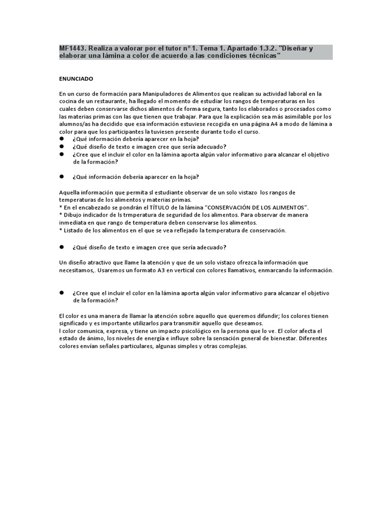 MF1443. Realiza A Valorar Por El Tutor Nº 1. Tema 1. Apartado 1.3.2. "Diseñar y Elaborar Una ...