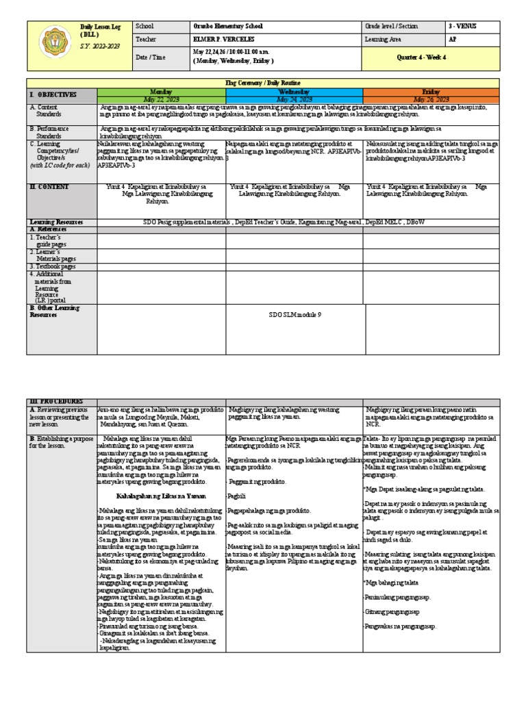 Week 4 - DLL - Ap - Fil | PDF