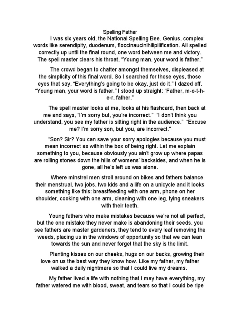 Spelling Father | PDF