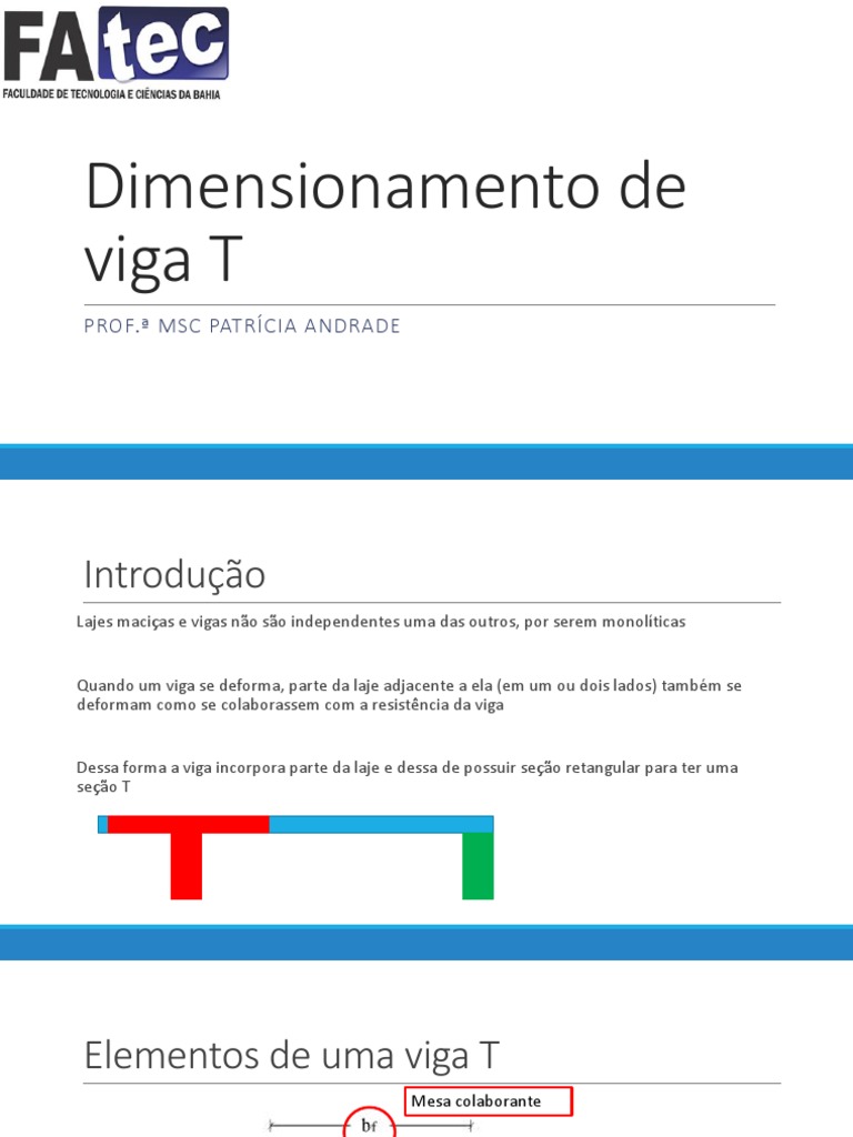 Dimensionamento de Viga T | PDF | Viga | Engenharia Civil