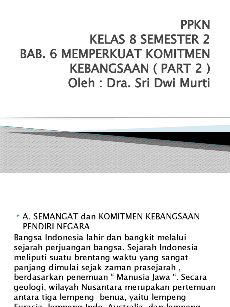 PPKN Kelas 8 SMT 2 Bab 6 (Part 2) | PDF