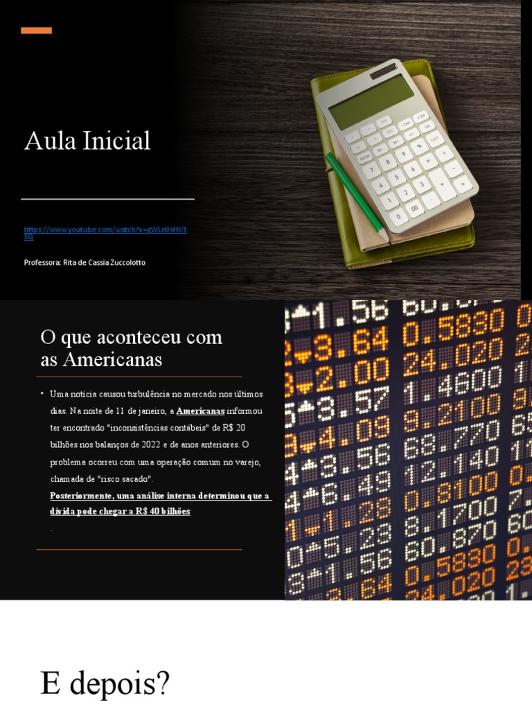 Slides Americanas | PDF | Contabilidade | Diretor-Geral