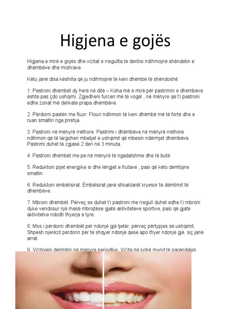 Higjena e Gojes | PDF